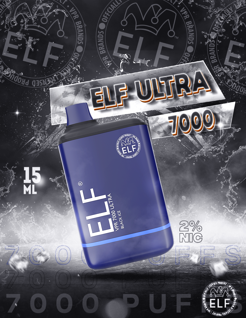 ELF 7000 Disposable Vape - 7000 Puffs, 20mg Nicotine, 15ml Liquid ...